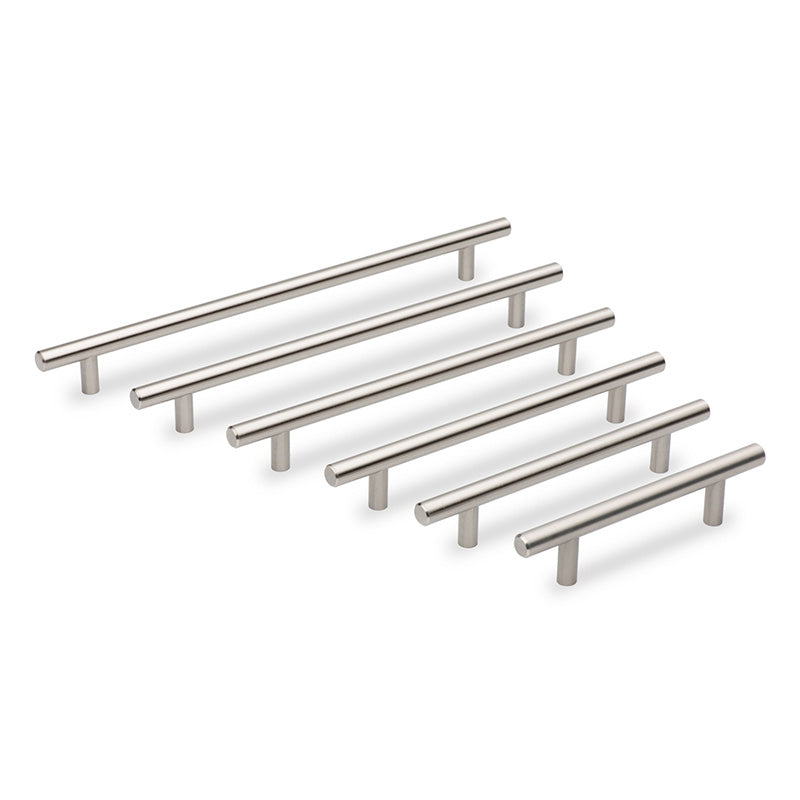 Solid Steel Pull Handle Stainless Furniture Drawer Kitchen Cabinets Ha ...